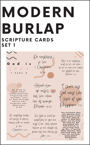 DIY Printables | Scripture Cards Set #1 – Modern Burlap