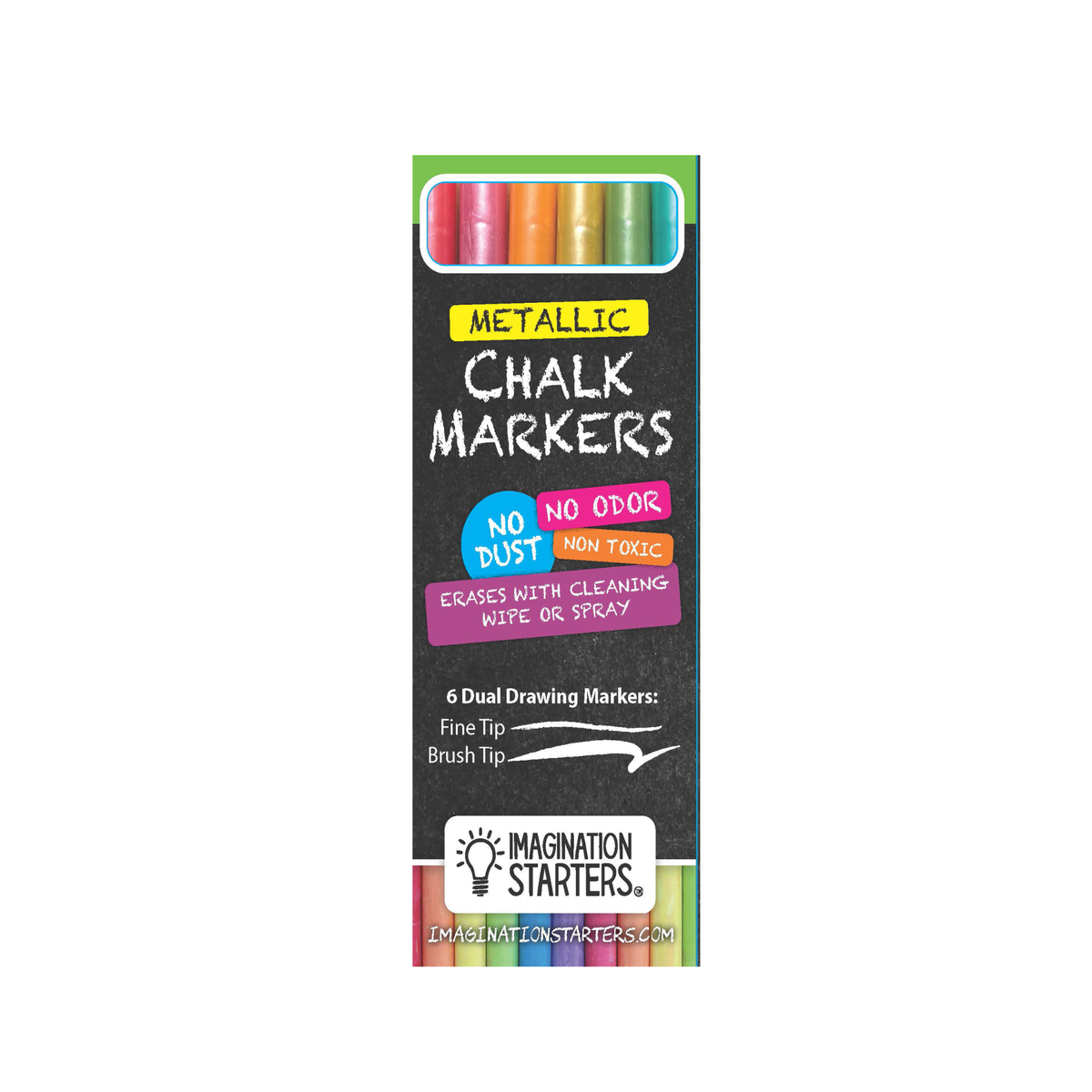 Dual Tip Metallic Chalk Markers Set of 6 – Modern Burlap