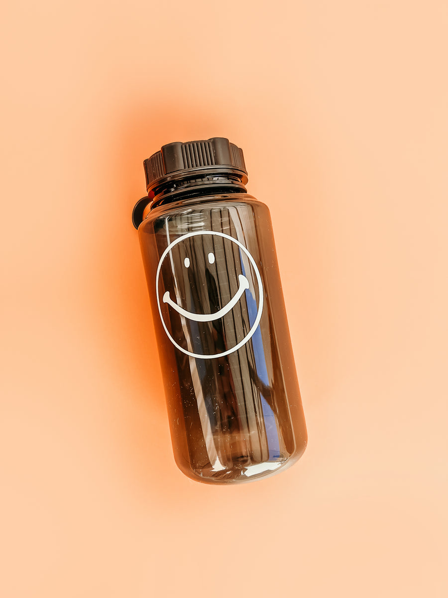 Smiley Face Water Bottle – Modern Burlap