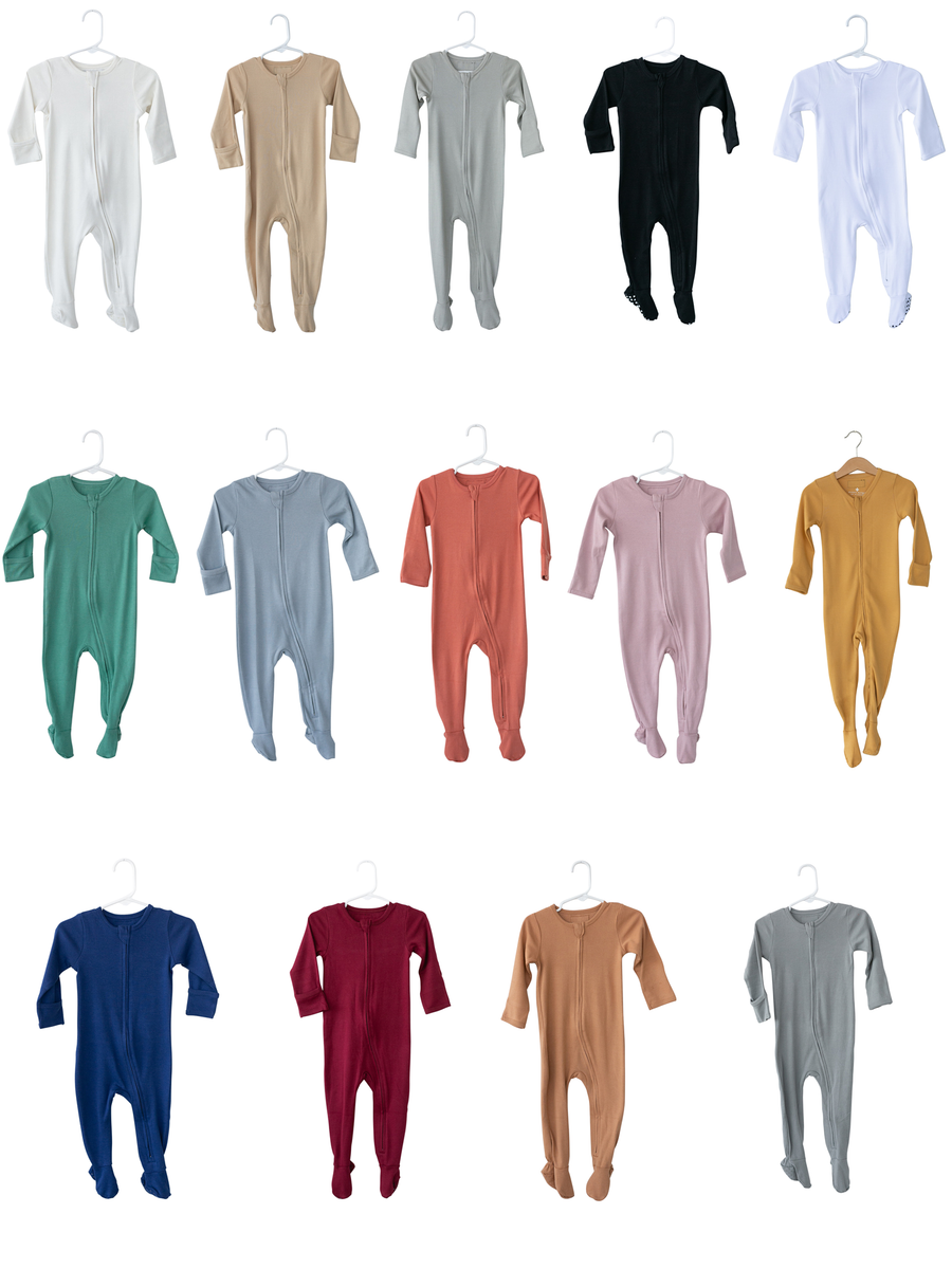 Organic Zip Footie - Colors – Modern Burlap